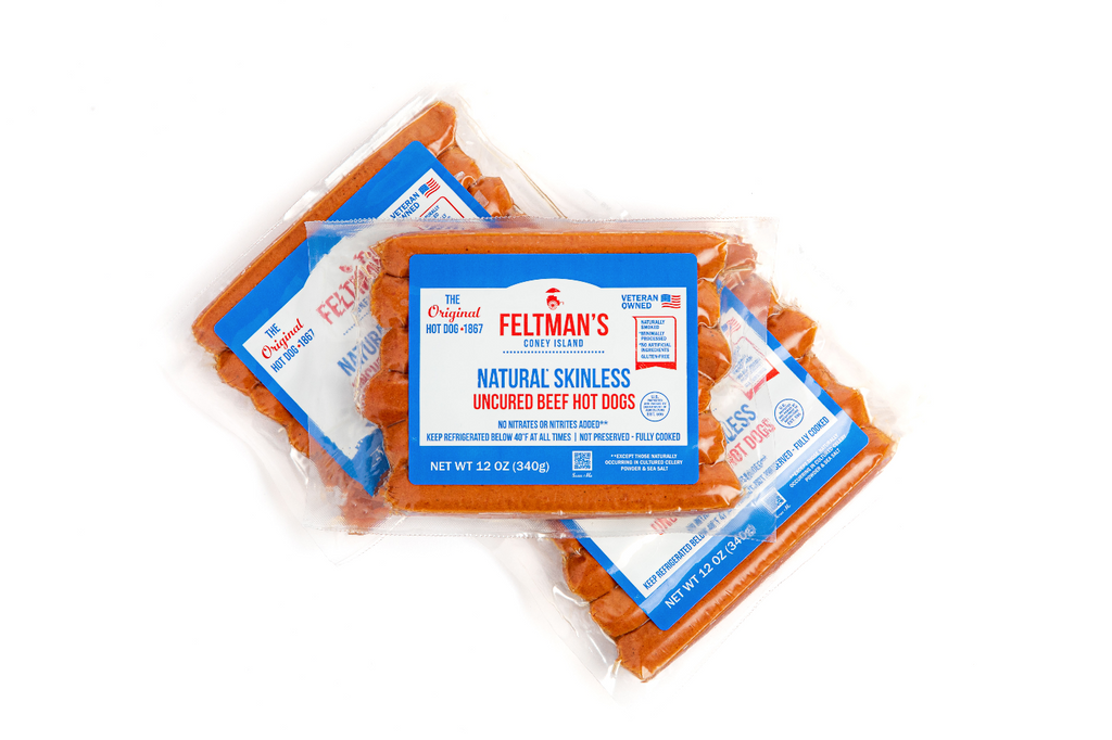 12oz Skinless Hot Dogs | Feltman's of Coney Island